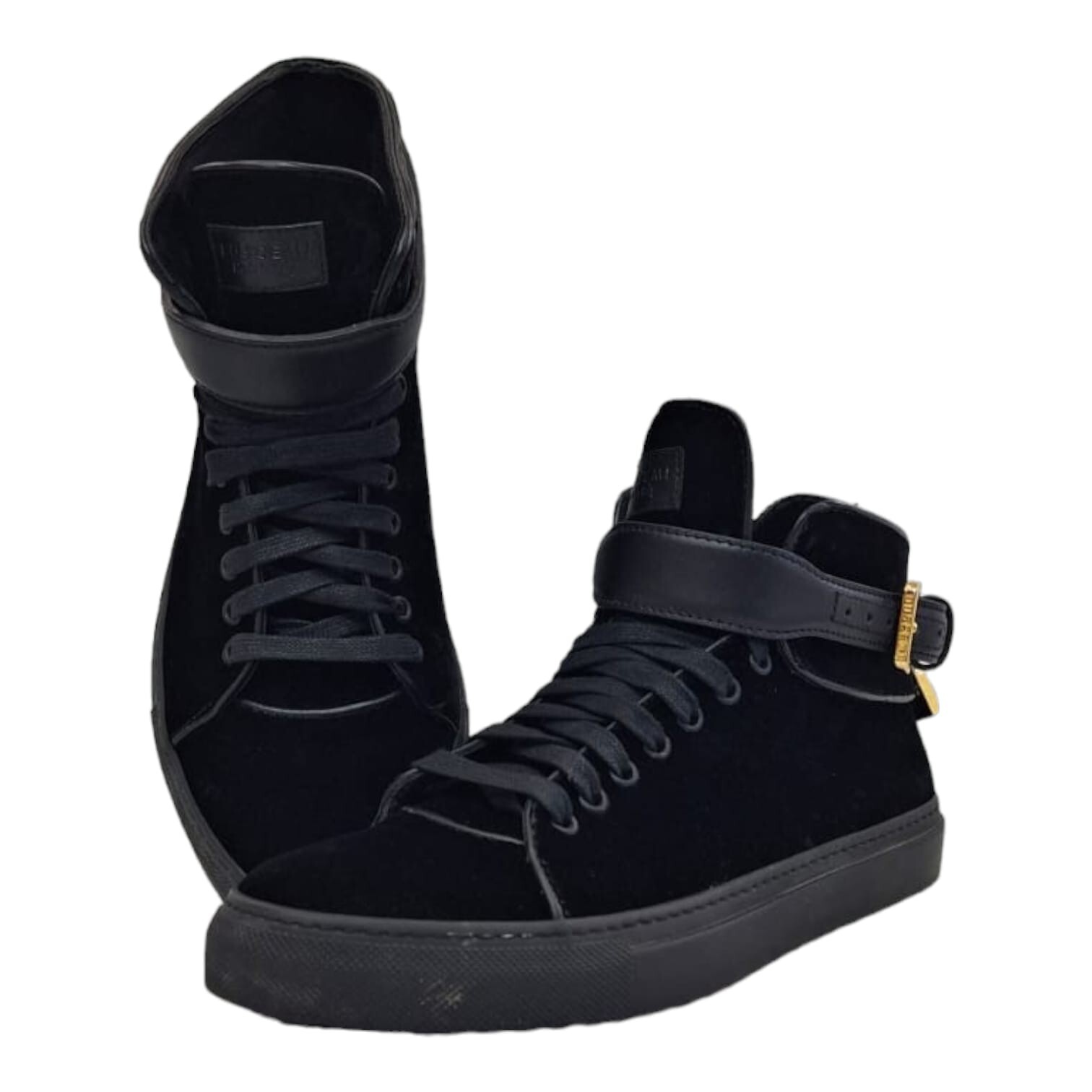 BUSCEMI MEN SHOES BLACK SUEDE LEATHER LACE UP HIGH TO… - Gem