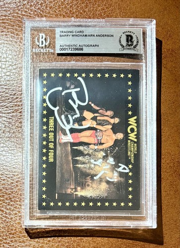 SIGNED 1991 WCW # 42 ARN ANDERSON & BARRY WINDHAM DUAL AUTOGRAPH SIGNED ...