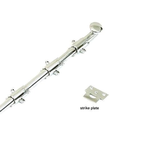 Polished Chrome 36 inch Surface Bolt Solid Brass Door Bolt Slide bolt ...