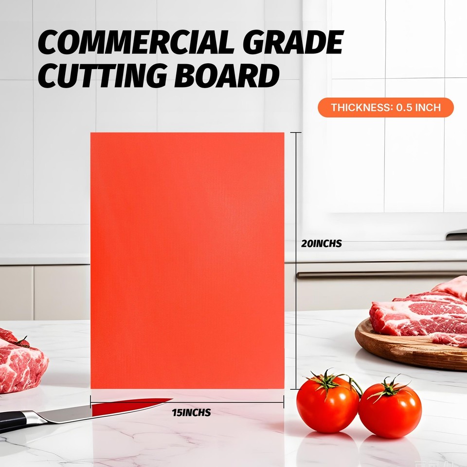 Commercial Grade Cutting Board for Kitchens,Plastic Chopping Board, 20 ...