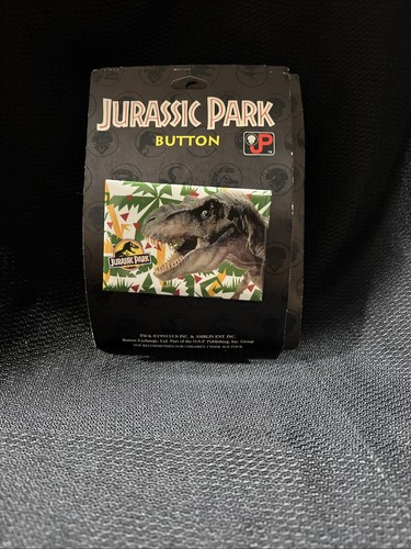 Vintage Jurassic Park Buttons From 1993 Lot Of 5 Pin Backs New Condition On Card | eBay