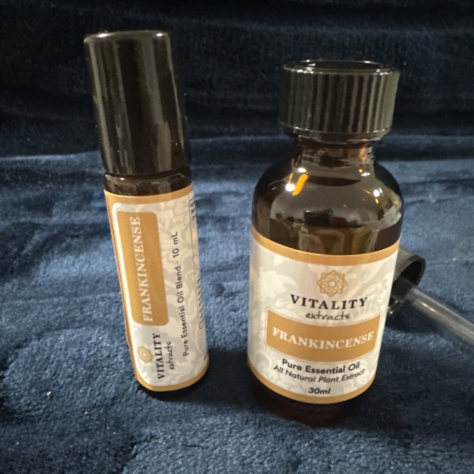 3-PK Vitality Extracts FRANKINCENSE Pure Essential Oil & ROLL-ON - 30 ...
