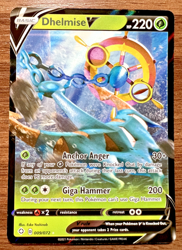 Pokémon Shining Fates DHELMISE V Ultra Rare Single Card 009/072 | eBay