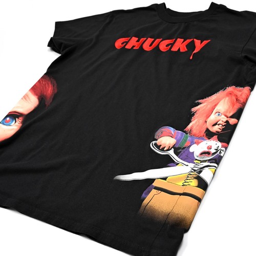 Chucky Childs Play Men's XL Horror SS Embroidered Logo Graphic Print T ...