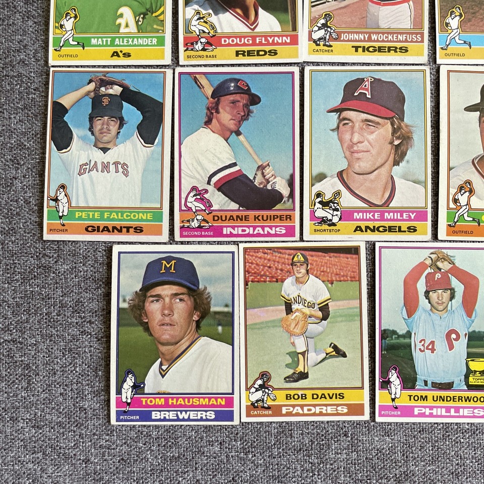 1976 Topps Rookie & All-Star Rookie Cup Vintage MLB Baseball Card Lot ...