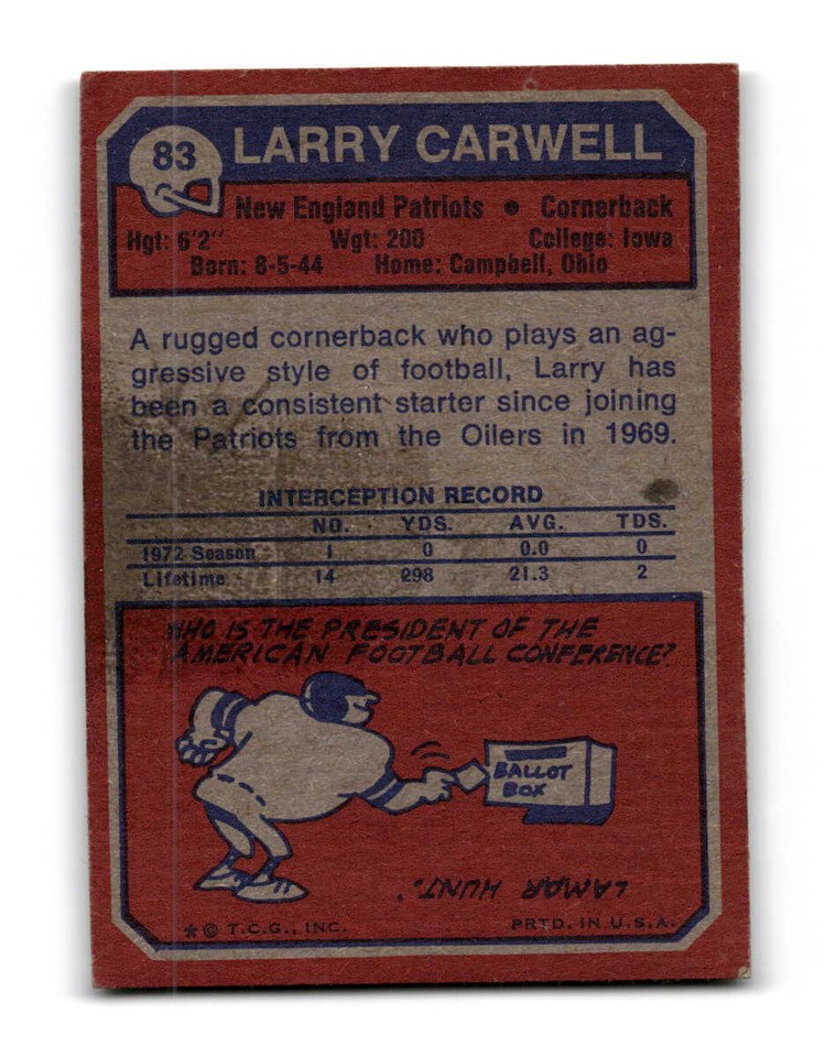 1973 Topps Larry Carwell 83 | eBay