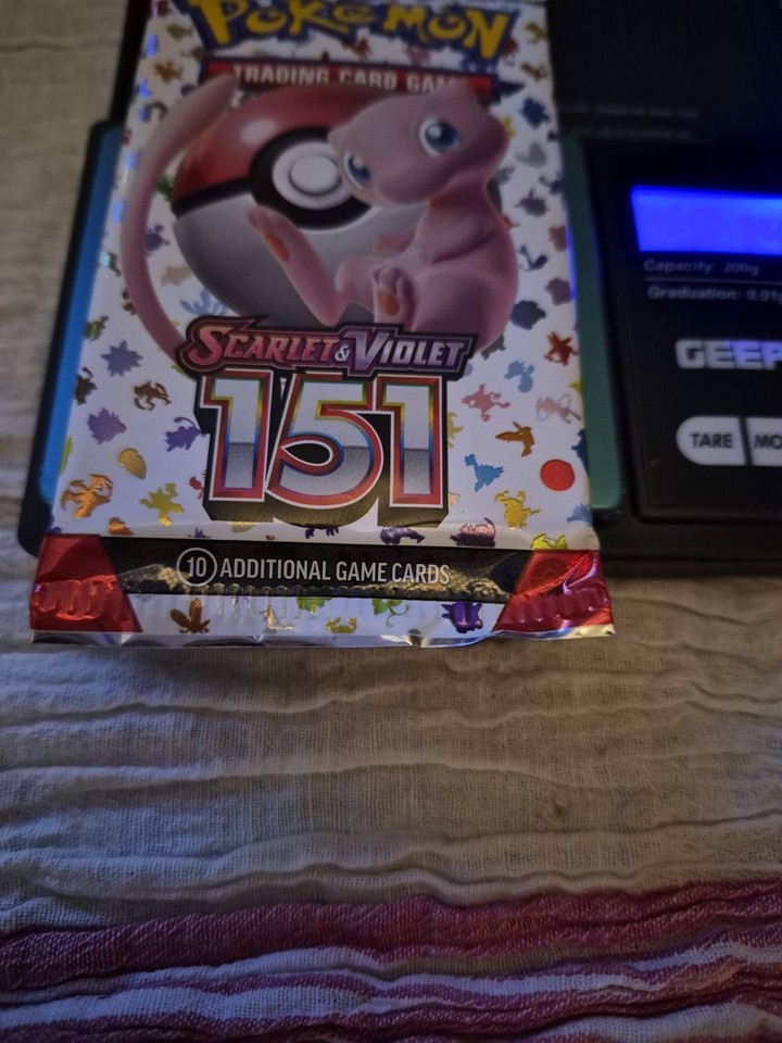 Pokemon 151 Booster Pack * English * New & Sealed Heavy 21.46g GOD pack ...