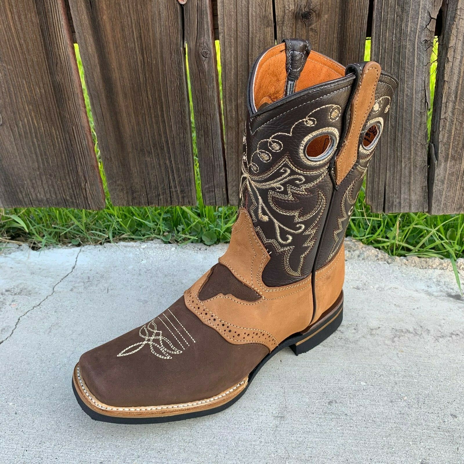 Botas Rodeo Torito Women's Western Square Toe Cowgirl Cowboy Leather ...