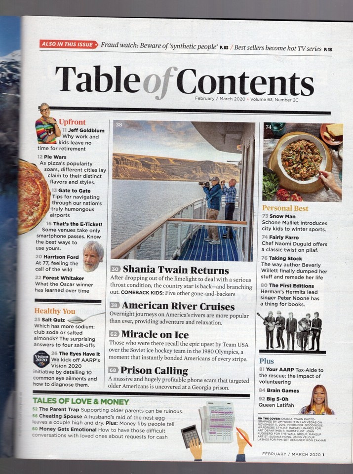 AARP Magazine - February / March 2020 Shania Twain, Family Finances ...