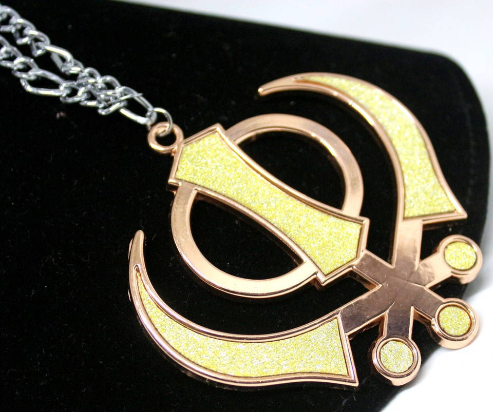 Ek Onkar Khanda Punjabi Kaur Sikh Singh Pendant with chain car hanging ...