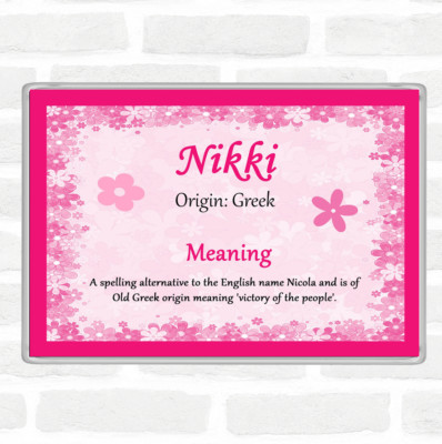 Nikki Name Meaning Jumbo Fridge Magnet Pink | eBay UK