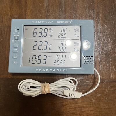 Fisher Scientific 6452 Traceable Excursion-Trac Datalogging Hygrometer ...