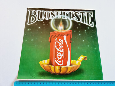 Autocollant Bonnes Fêtes Coca Cola Timbre Adhesive Vintage 80s Original ...