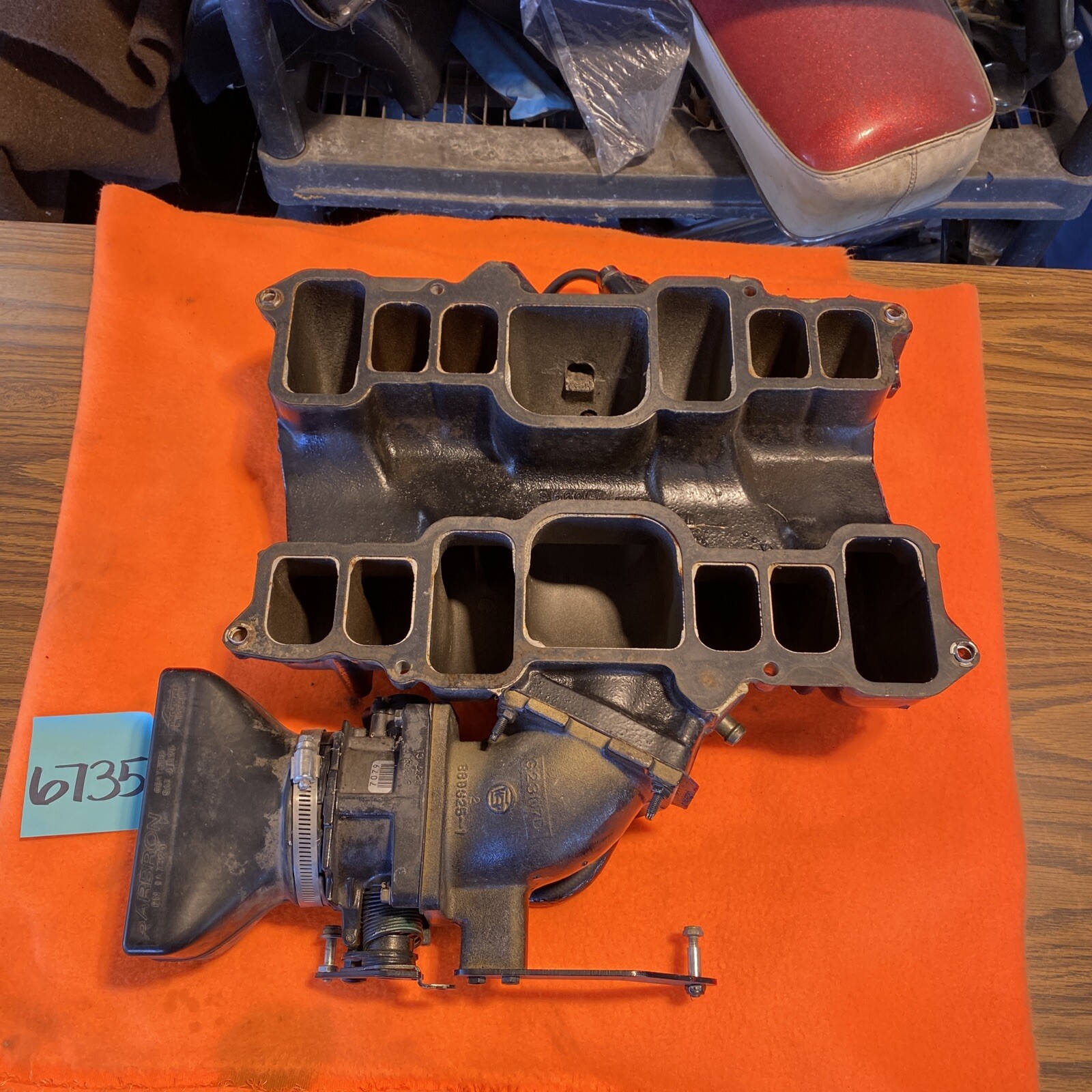 1996-2000 Chevy Pickup Mercruiser 7.4 Intake Upper BBC Throttle Body ...