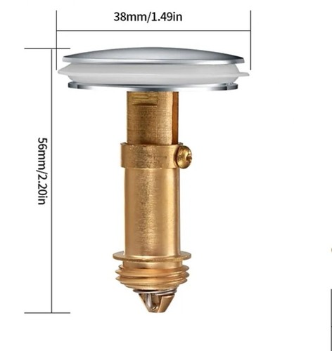 4 Easy Push Pop Up Basin Waste Bathroom Sink Click Clack Plug 38mm ...