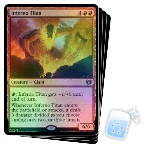 FOIL INFERNO TITAN X4 Commander Masters Magic MTG MINT CARD | eBay