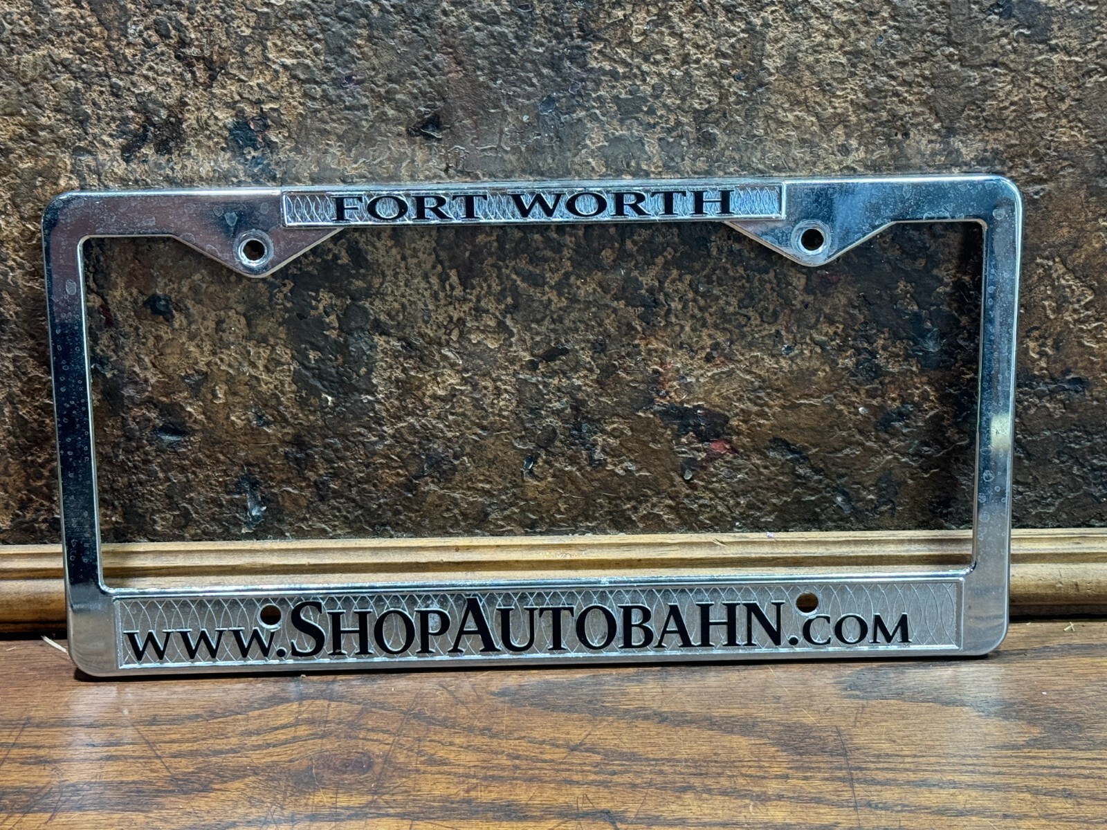 BMW Autobahn Car License Plate Chrome Metal Tag Frames / Dealer Fort ...
