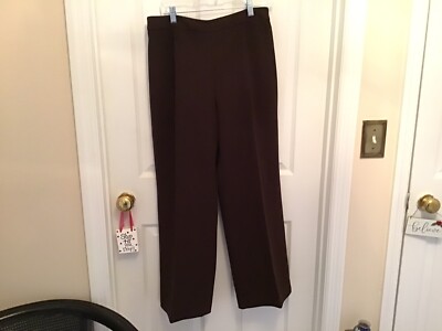 Kasper Brown Slacks Size 10 Zipper On side | eBay