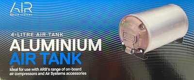 ARB ALUMINIUM AIR TANK 4L 150PSI Rated, Horizontal/Vertical Mountable ...