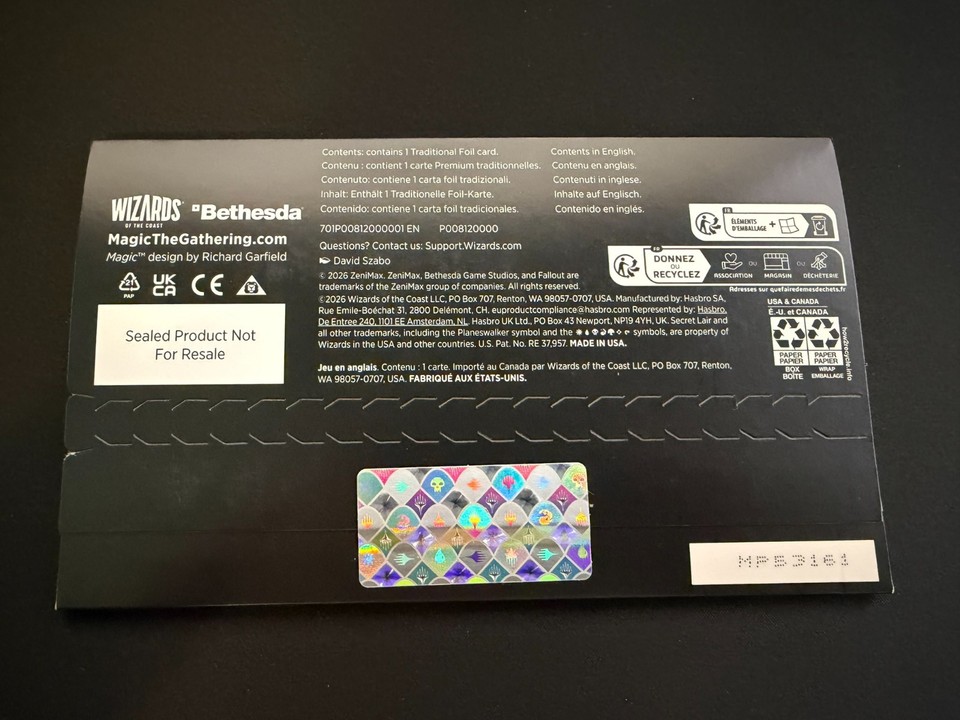 MTG Secret Lair x Fallout Promo: Silver Shroud Costume Traditional Foil ...