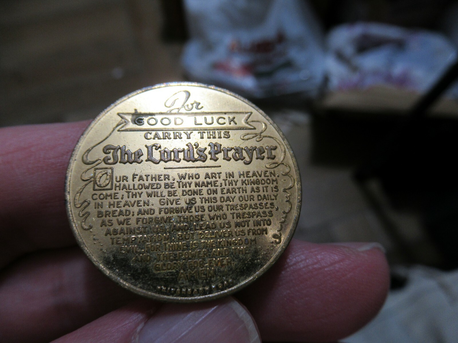 1940's Vintage B. Ward Beam's Medal, Daredevils, Lord's Prayer Good ...