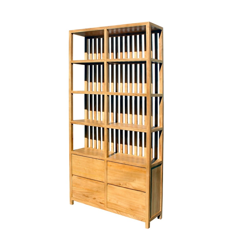 Light Natural Raw Wood Zen Minimalist Bookcase Display Cabinet cs5920 ...