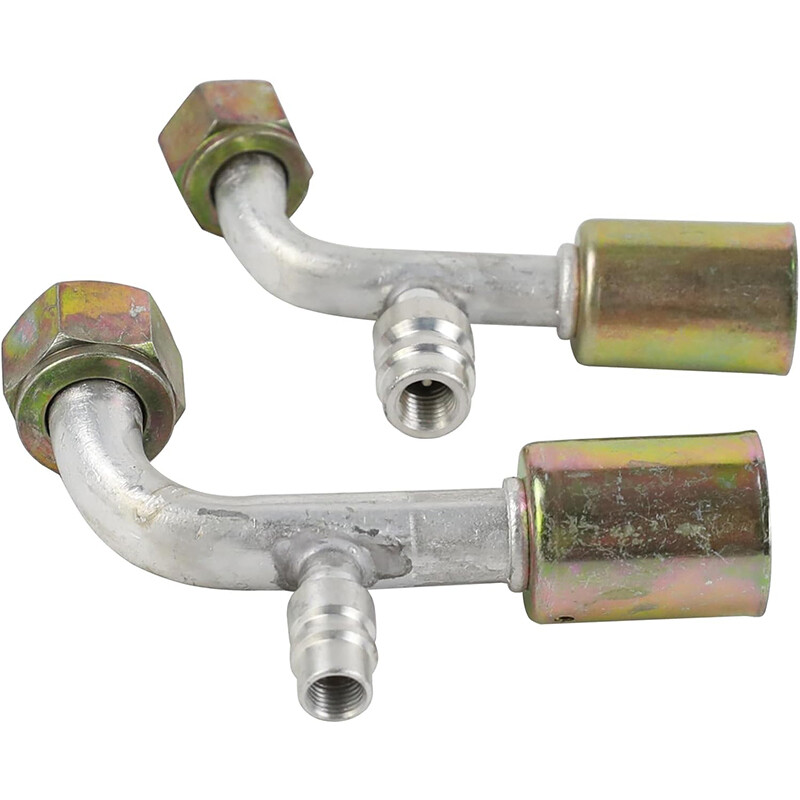 Air Conditioning AC Fitting Set #8 and #10 Female Oring Beadlock 90 ...