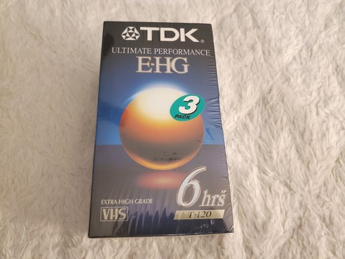 TDK Ultimate Performance Extra High Grade EHG 6 Hr T-120 VHS Tapes 3 ...