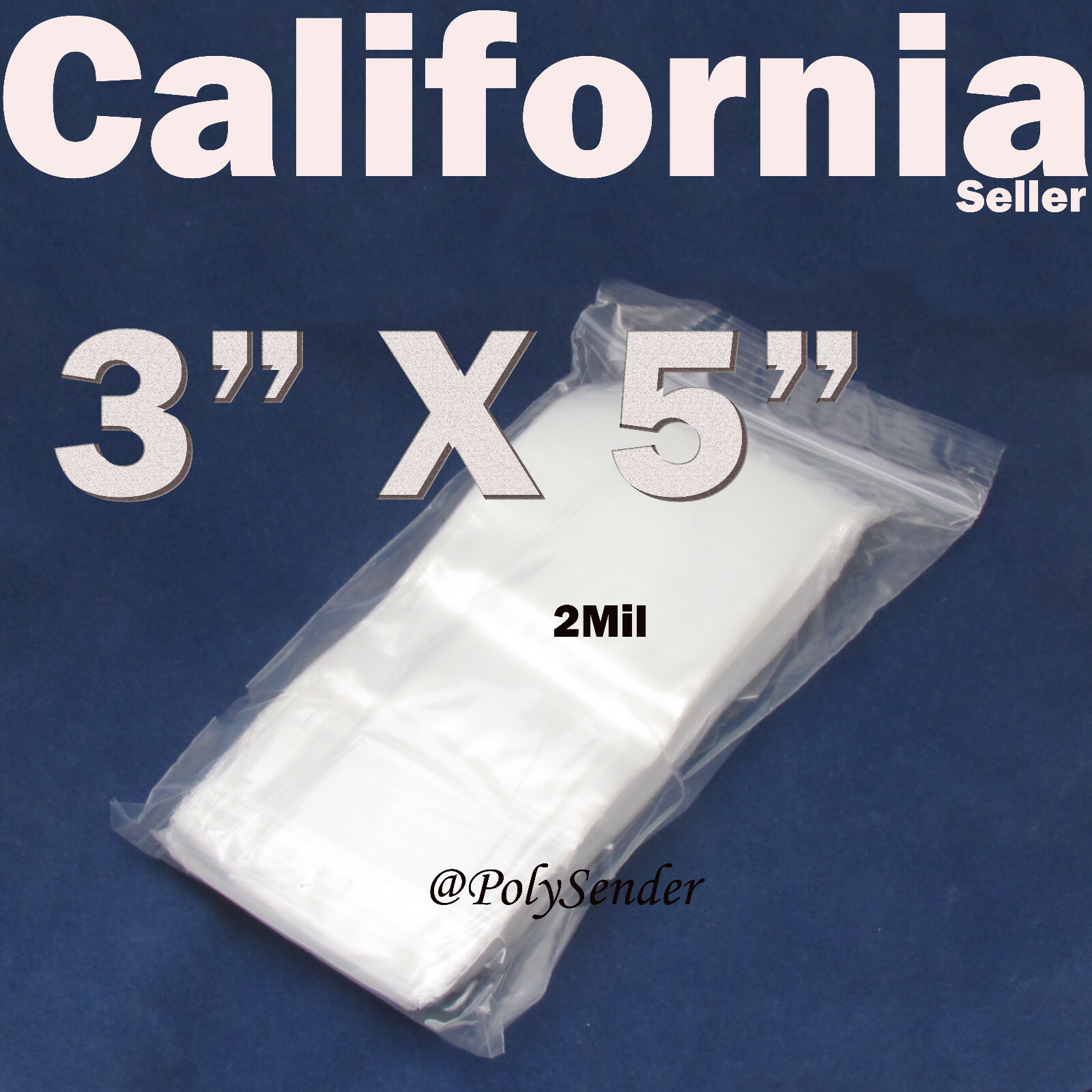 100 x Reclosable 3" x 5" Zip Bags Lock able Mini Clear 2Mil ReUse ...
