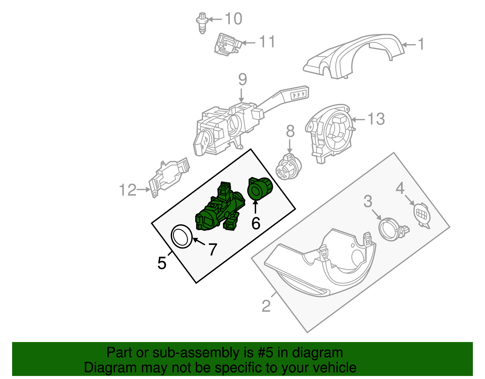 Volkswagen Jetta A6 Steering Ignition Lock 5C6905841 OEM for sale ...