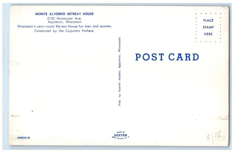 c1960 Monte Alverno Retreat House Hammond Avenue Appleton Wisconsin WI ...