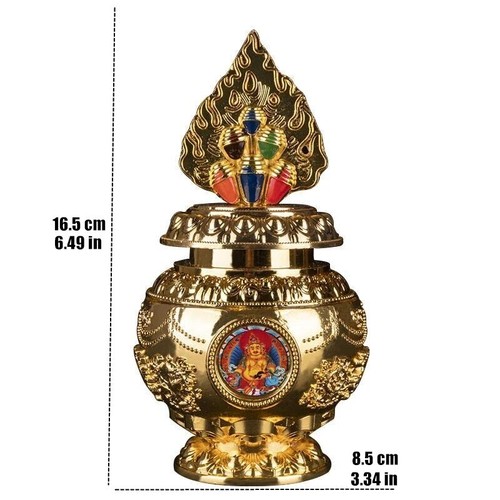 Tibetan Mani Bottle Alloy Handicraft Buddhist Organizer Tantric Tribute ...