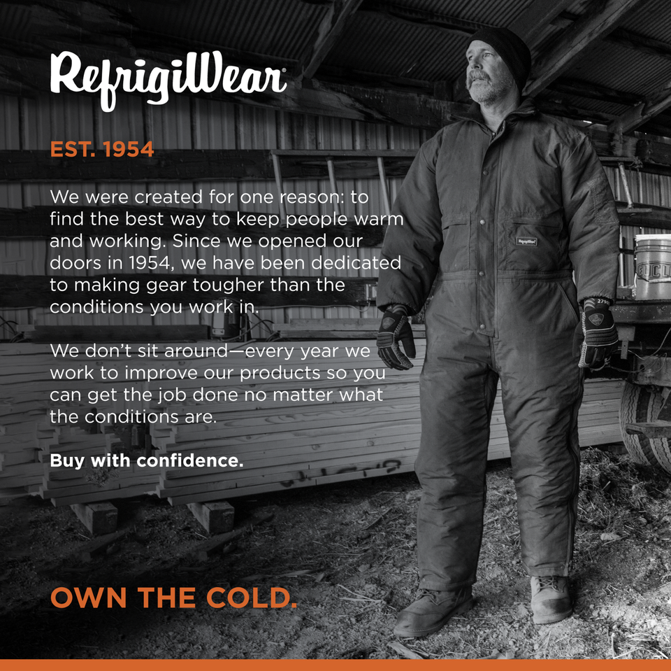 RefrigiWear Chillbreaker Insulated Overalls - Cold Weather Protection ...