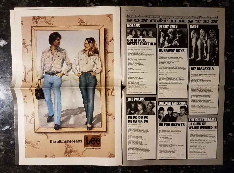 Hitkrant 1980 Dutch Debbie Harry QUEEN Centerfold Poster David Bowie ...