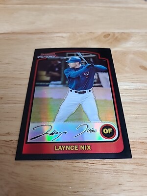 2003 Bowman Draft Chrome Refractor Laynce Nix #BDP8 Texas Rangers ...