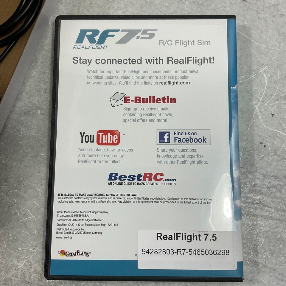 RealFlight RF 7.5 R/C Flight Simulator Transmitter Interface Edition ...