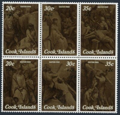 Cook Isls B80a-B80f,MNH.Mi 651-656. Easter 1980.Bible illustrations ...