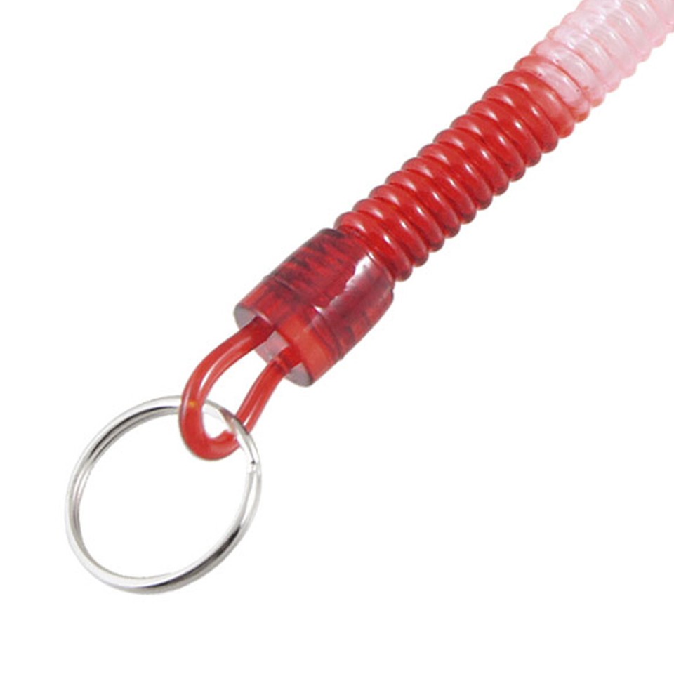 Lobster Hook Spring Coil Keyring Keychain Key Chain Strap Rope Red Pink ...