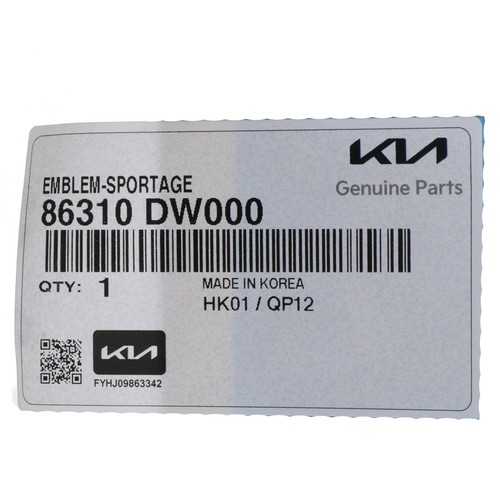 NEW OEM Kia 2023-2025 Sportage Logo Emblem Badge Nameplate Ornament ...
