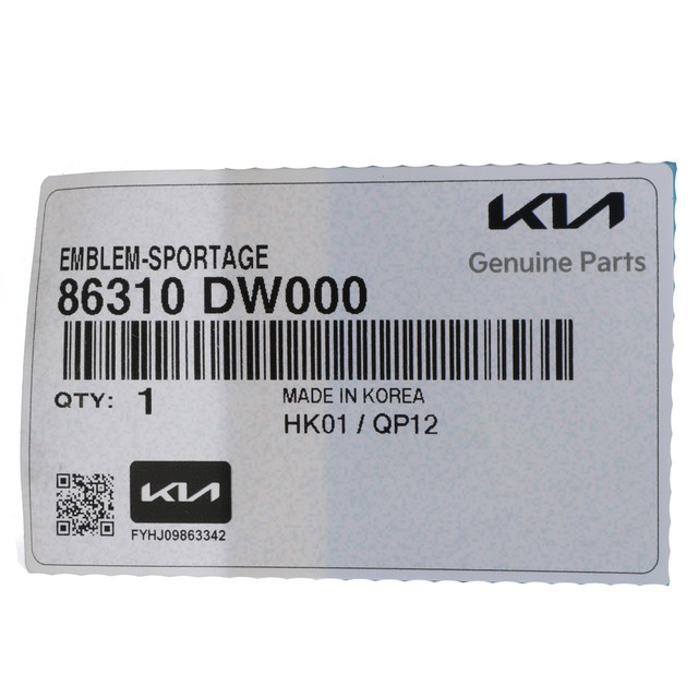 OEM Kia Emblem Sportage 86310-DW000 for sale online | eBay