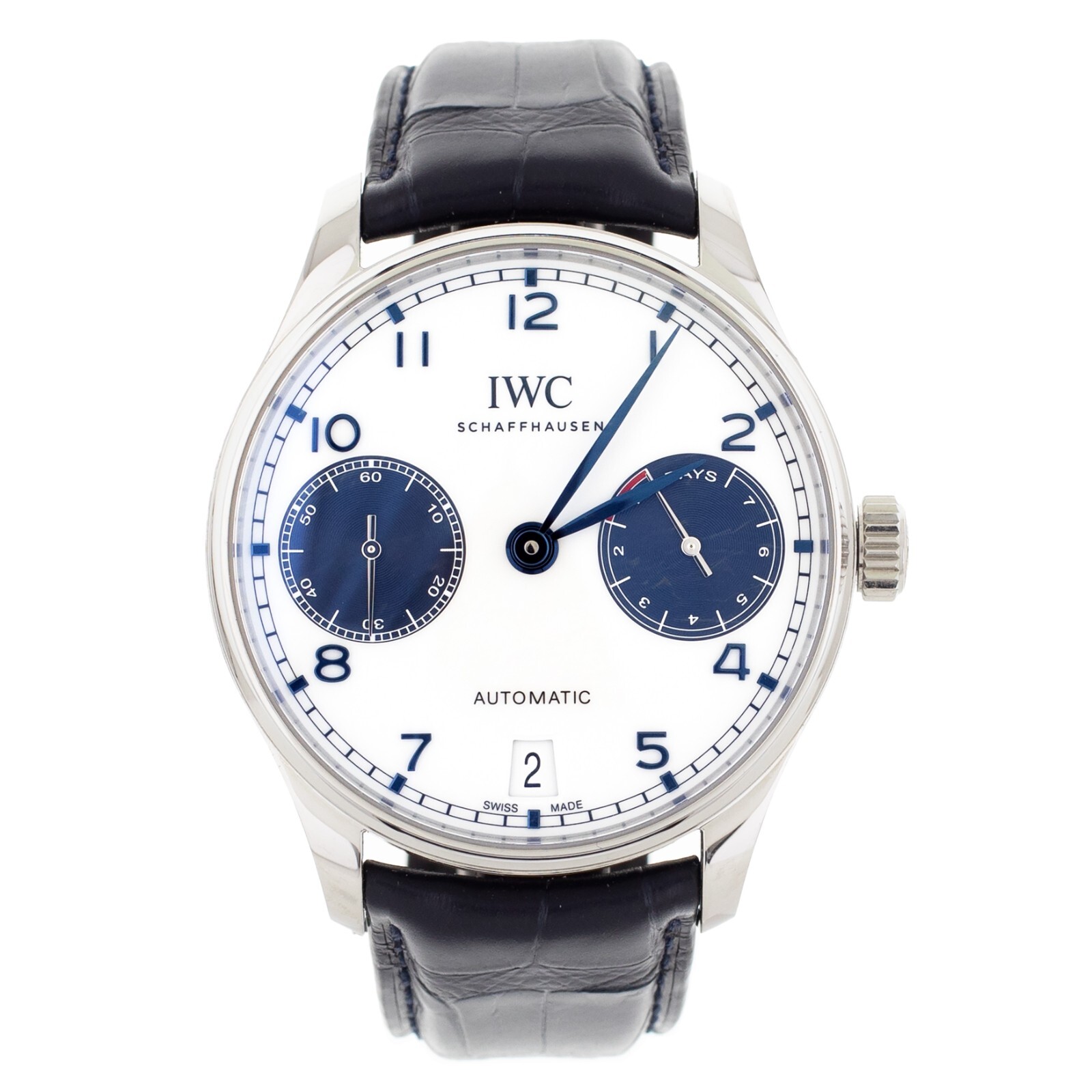 IWC Portugieser Automatic White Dial 42.3mm IW500715 Full Set | eBay