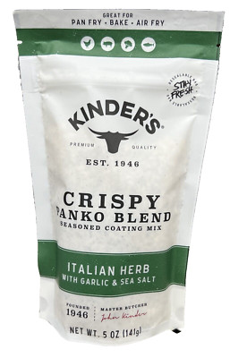 Kinders Italian Herb Crispy Panko Blend Seasoned Coating Mix 5 oz ...