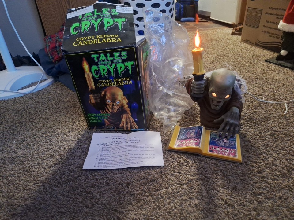 VTG Tales From The Crypt Candelabra Crypt Keeper Tested Working Lights ...