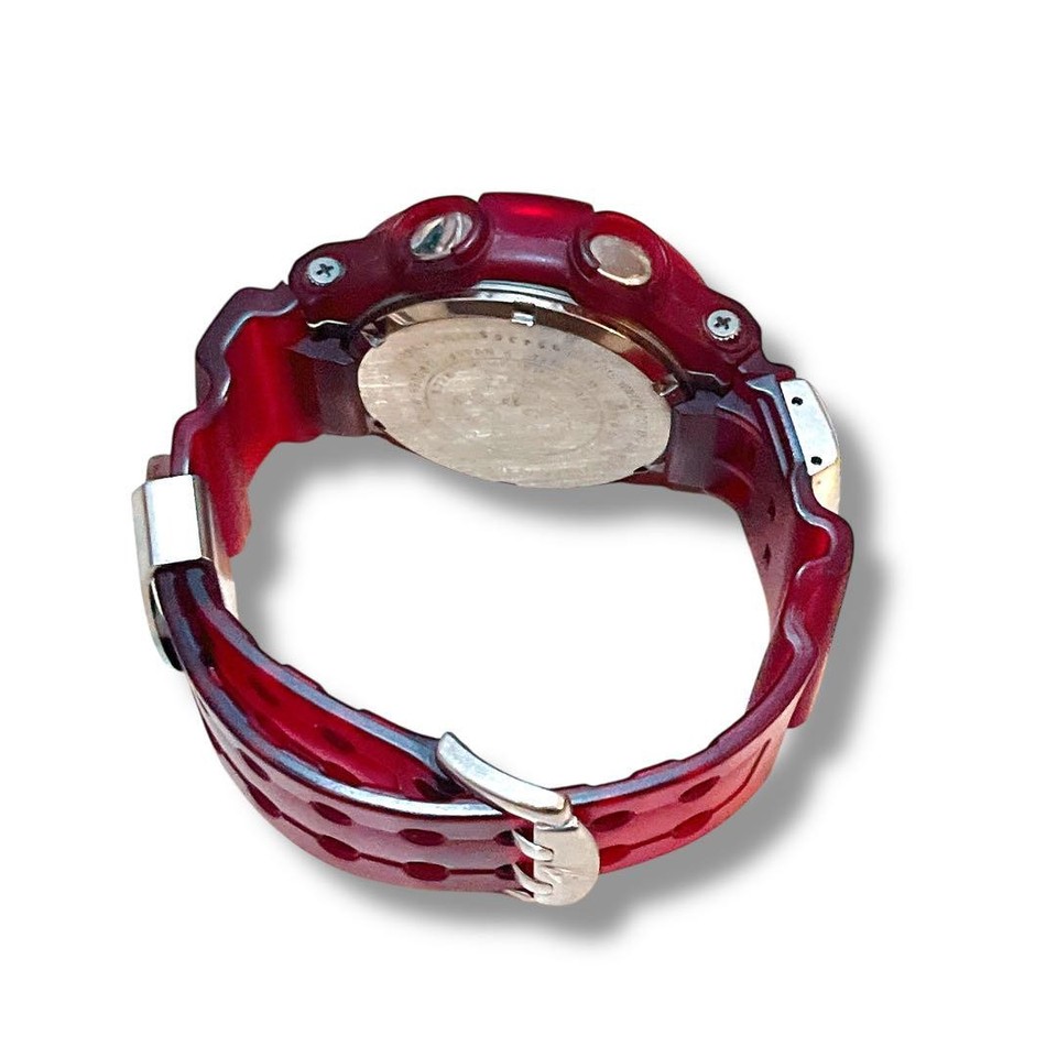 Casio G-Shock Frogman DW-9900 Clear Red Watch Used No Box No Customs ...