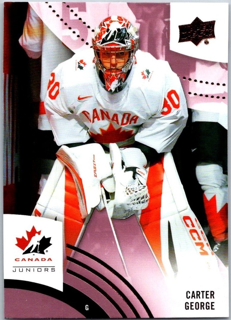 2025 Upper Deck Team Canada Juniors - Carter George, Carter George #65 ...
