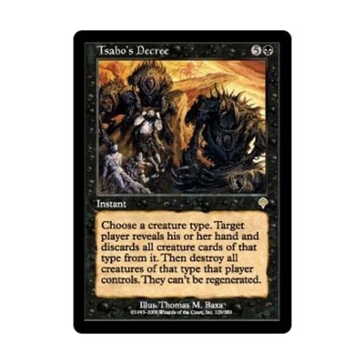 WOTC MtG Invasion Tsabo's Decree (R) (Foil) EX | eBay