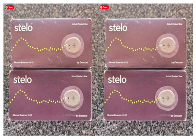 NEW (8) Stelo Glucose Biosensor Kit 4 Month supply, Use with your phone ...