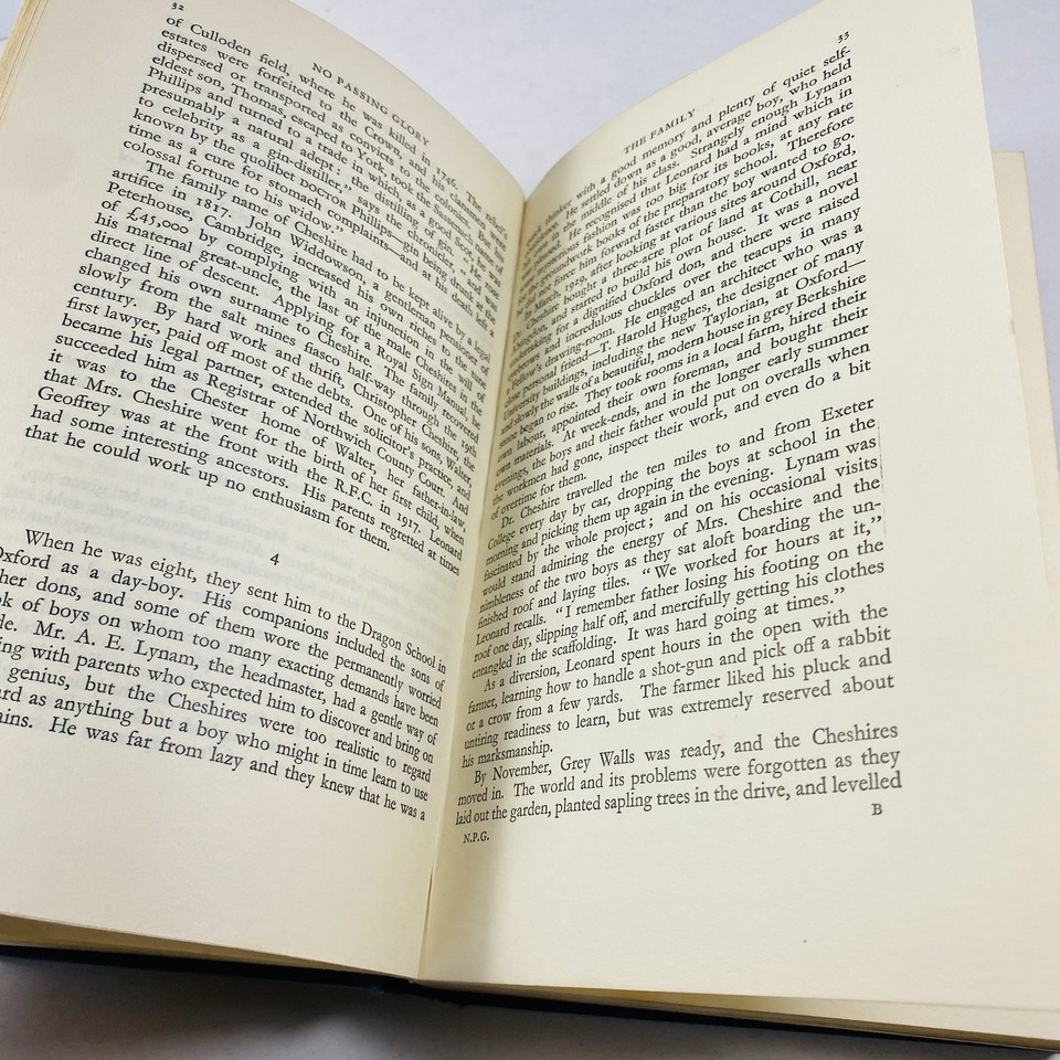 No Passing Glory Biography of Group Captain Cheshire by Andrew Boyle HC ...