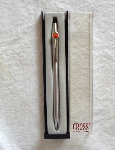 RARE Cross Coca Cola Silver Tone Pen with "RARE" ROUND COCA COLA EMBLEM ...