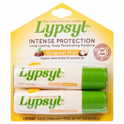 Lypsyl Original Mint Lip Balm Intense Protection Lip Moisturizer Twin ...